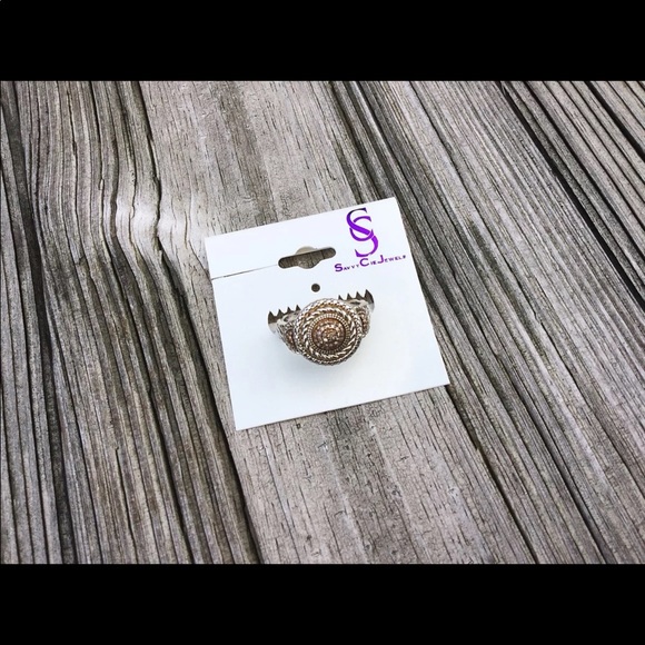 Savvy Cie | Jewelry | Champagne Diamond Pave Ring Savvy Cie | Poshmark